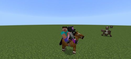 2 Players on 1 Horse Add-on 1.20+ | Minecraft PE Mods Addons