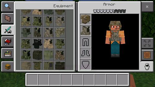Download Military Uniform Mod for Minecraft PE